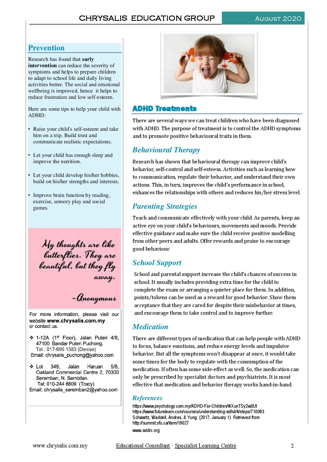 Helping Children With ADHD – Chrysalis Education Group